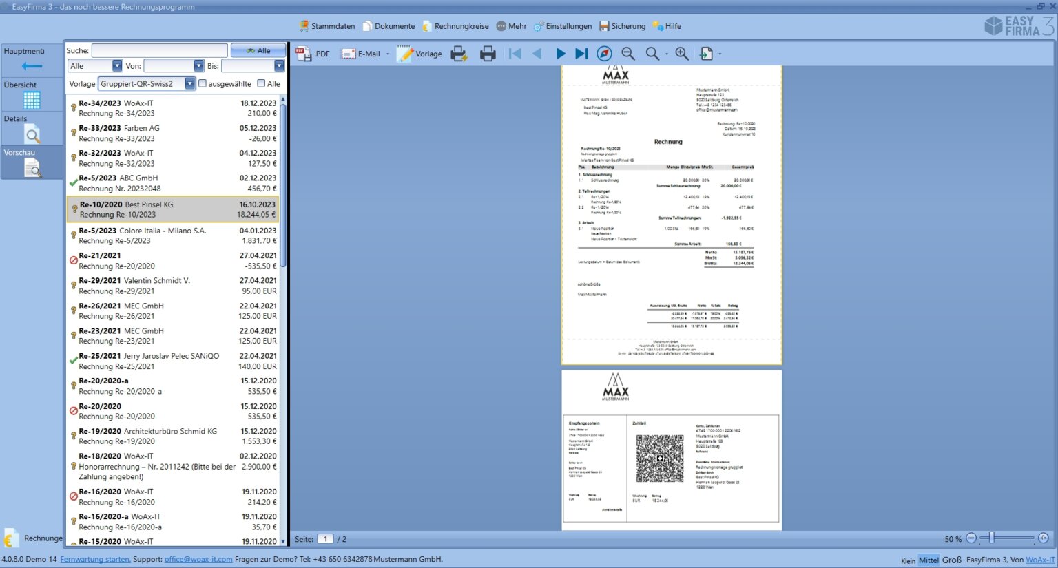 Rechnungskreise – Zusatzmodul Plus - EasyFirma